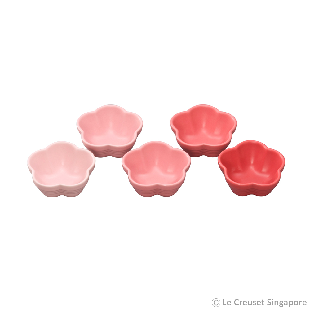 Products | Stoneware | Bowls & Dishes | Set of 5 Mini Flower Bowl | Le ...